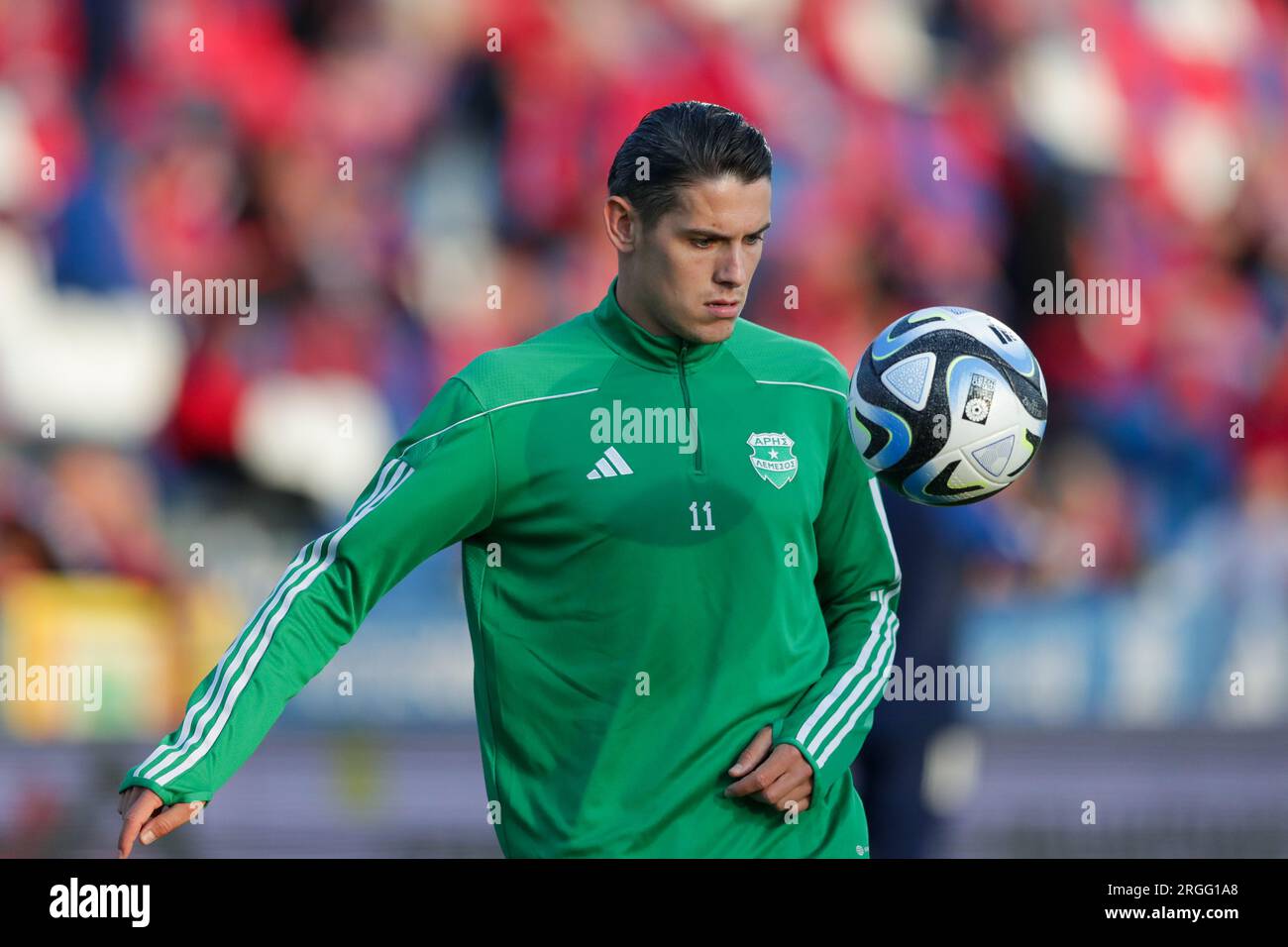 Mariusz Stepinski of Aris Limassol seen during Eliminations UEFA ...