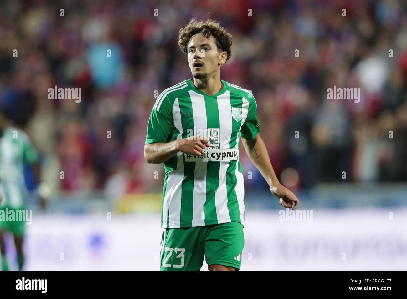Karol Struski of Aris Limassol of seen during Eliminations UEFA ...