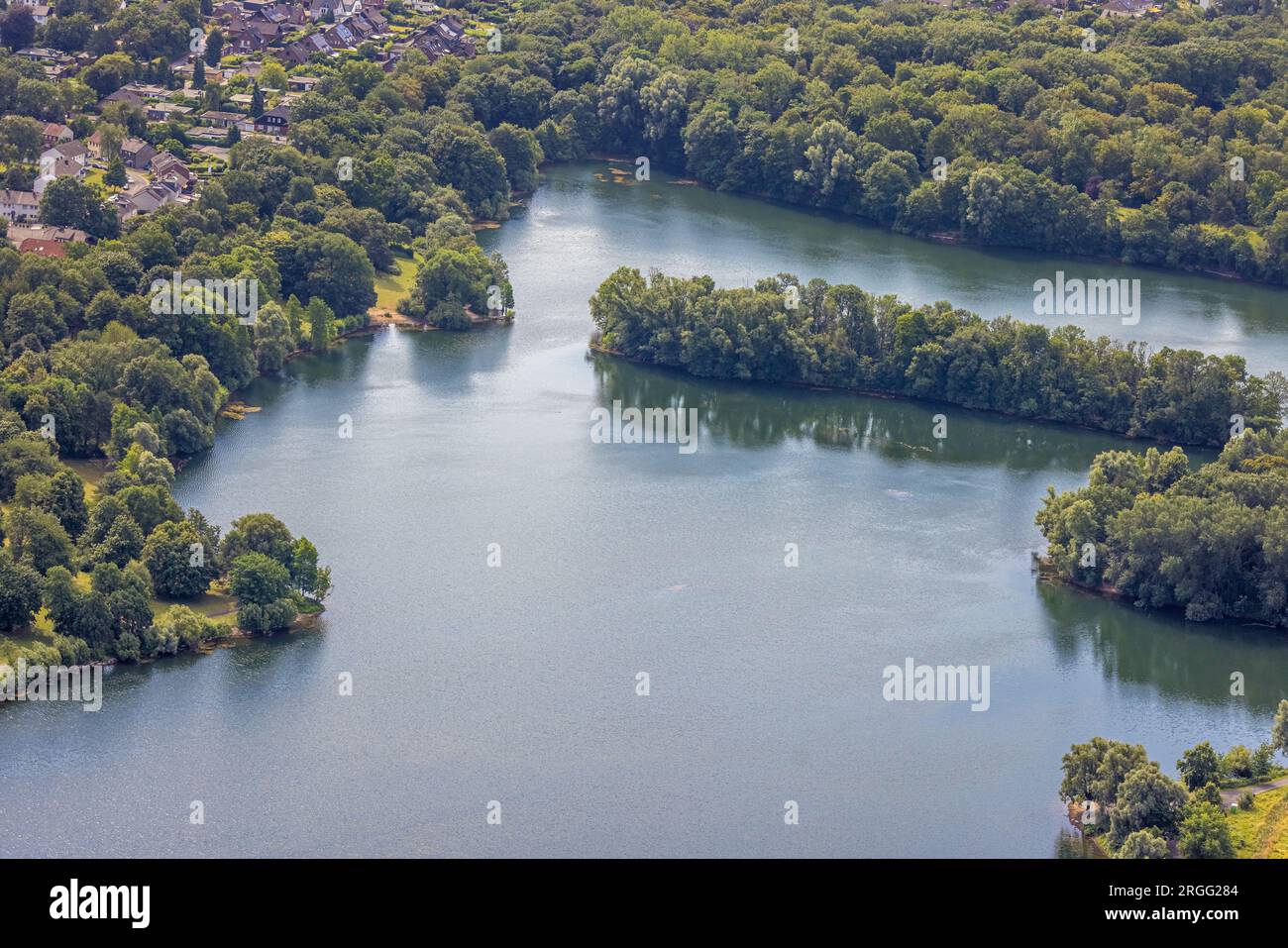 Luftbild, Uettelsheimer See, Baerl, Duisburg, Ruhrgebiet, Nordrhein ...