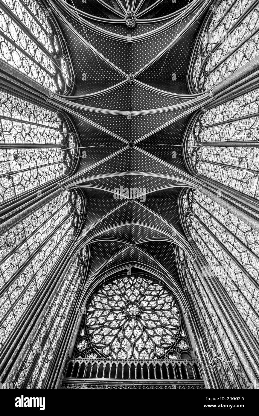 Stained glass window in la Black and White Stock Photos & Images - Alamy