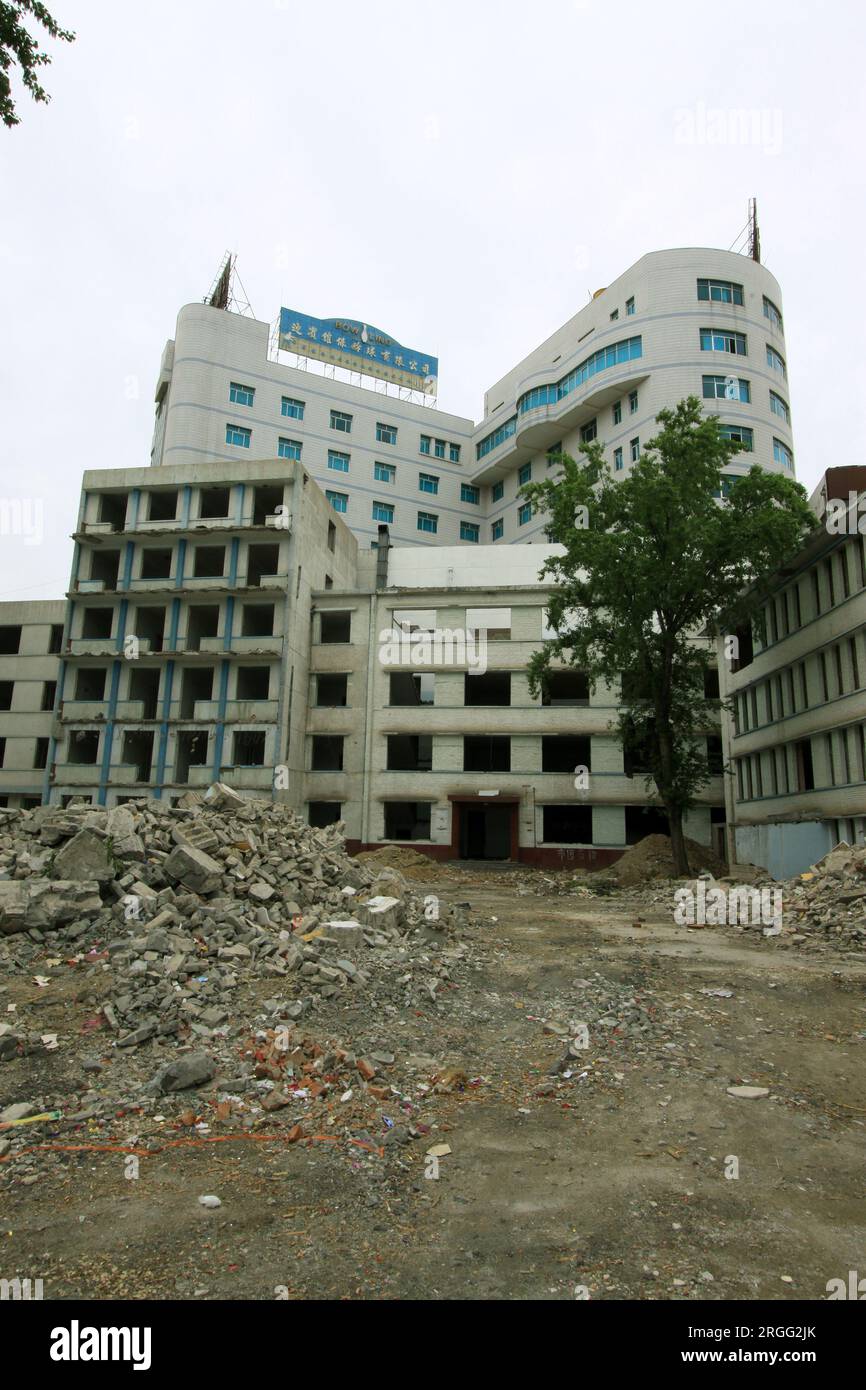 high rise buildings demolition site in zhangjiakou city, hebei province ...