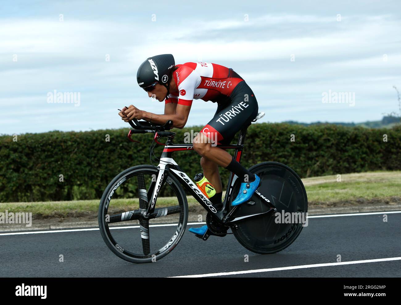 Turkey's Ali Egin in the Men Under 23 Individual Time Trial race during ...