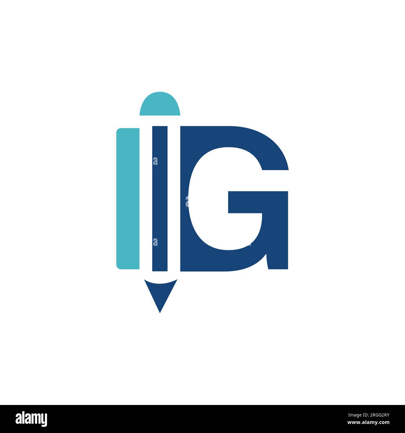 Initial letter IG for writing application business online logo. Initial ...