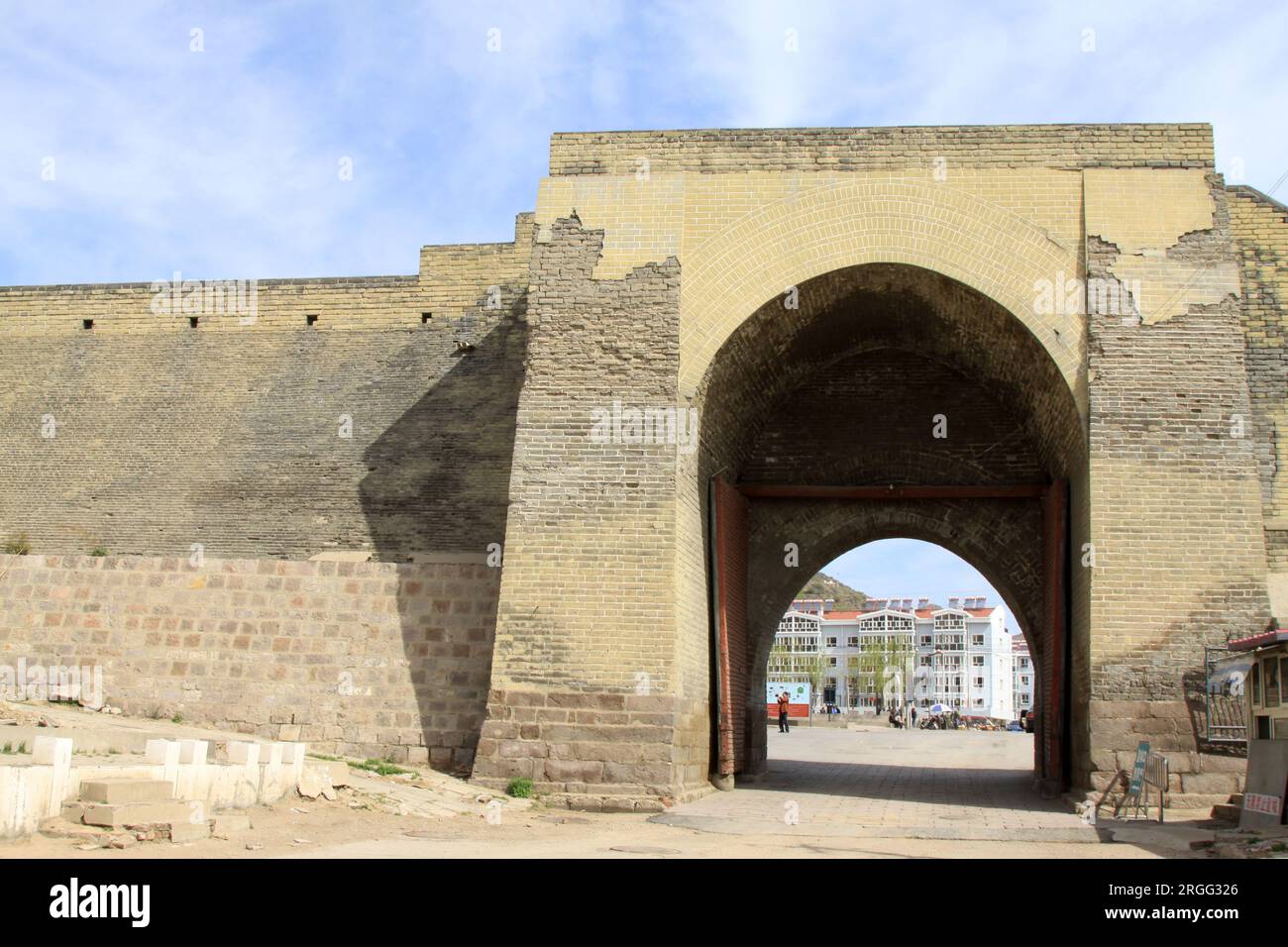 ancient Chinese architecture landscape, Great Wall, in zhangjiakou city ...