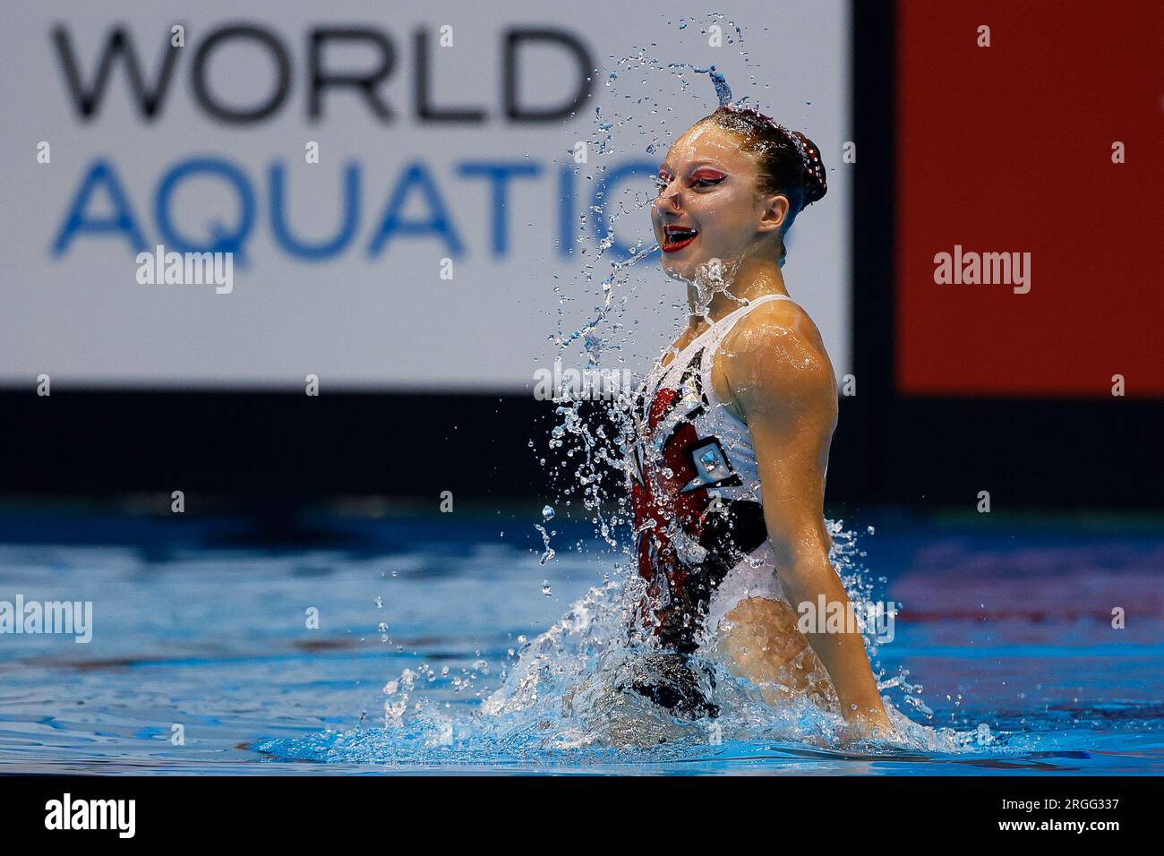Fukuoka, Japan. 14 July, 2023: Mari Alavidze of Georgia competes in the ...