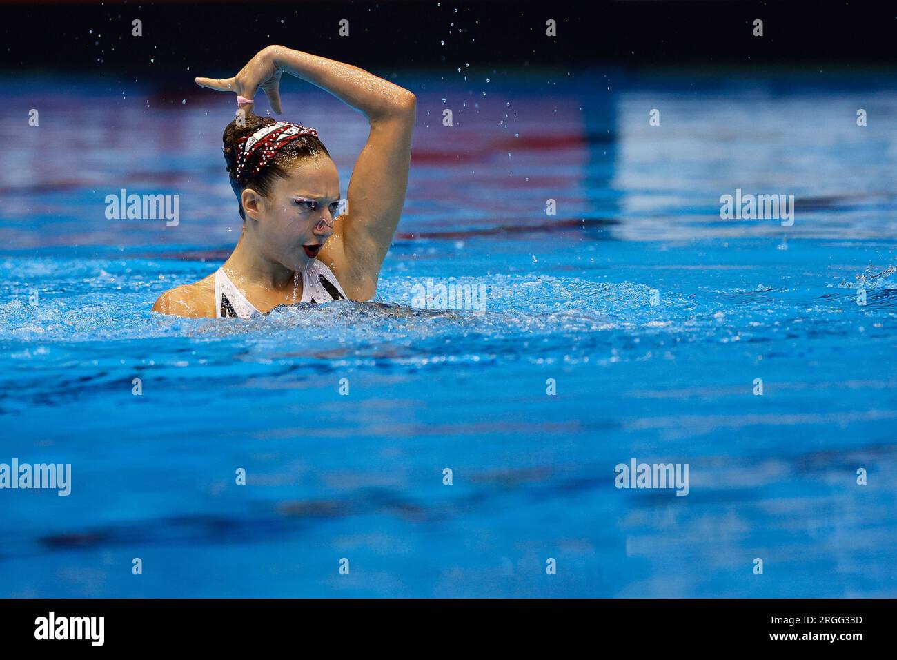 Fukuoka, Japan. 14 July, 2023: Mari Alavidze of Georgia competes in the ...
