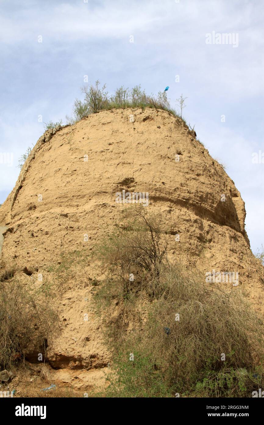 ancient soil castle in a scenic spot, in zhangjiakou city, hebei ...