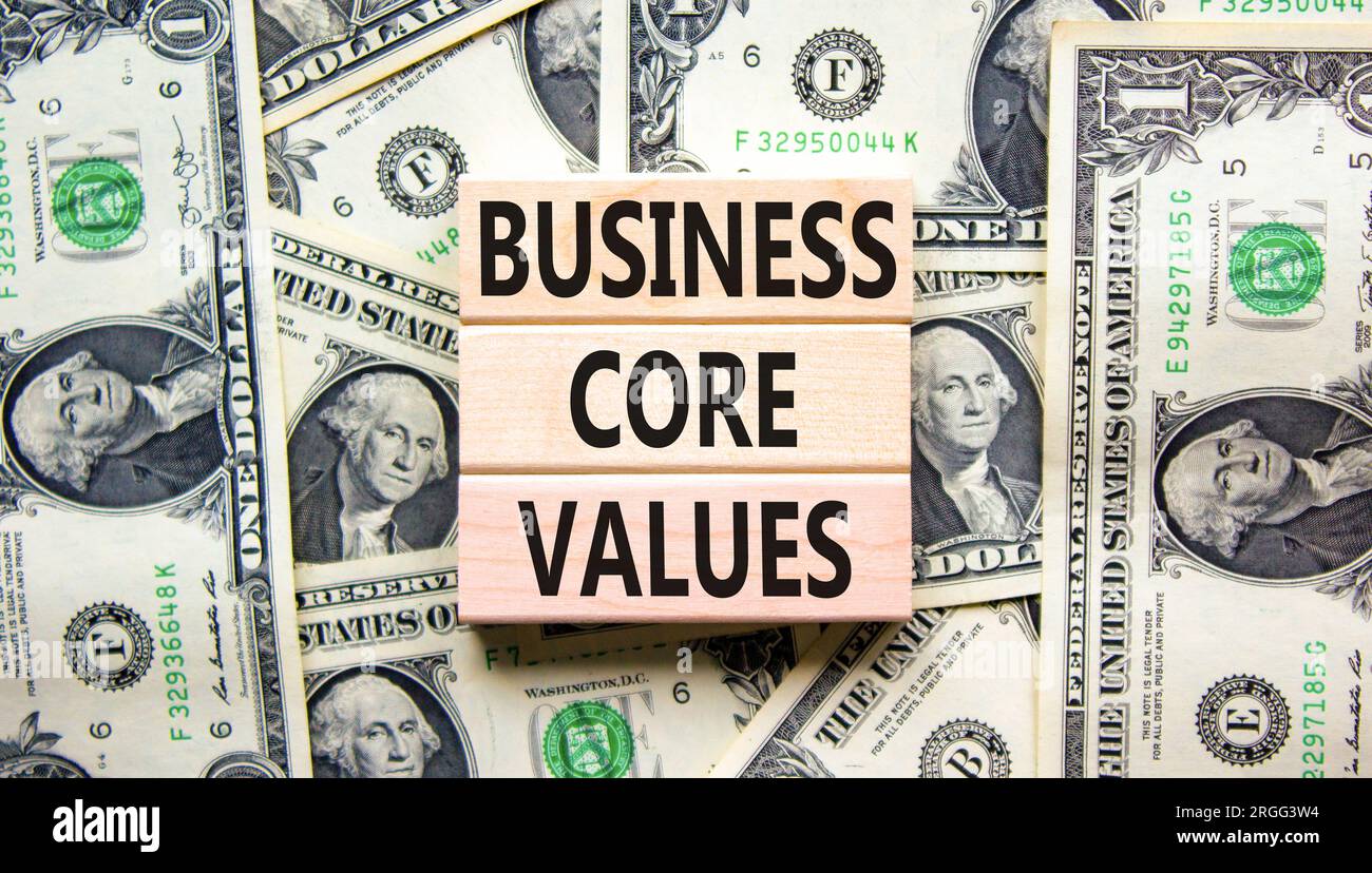 Business core values symbol. Concept words Business core values on ...