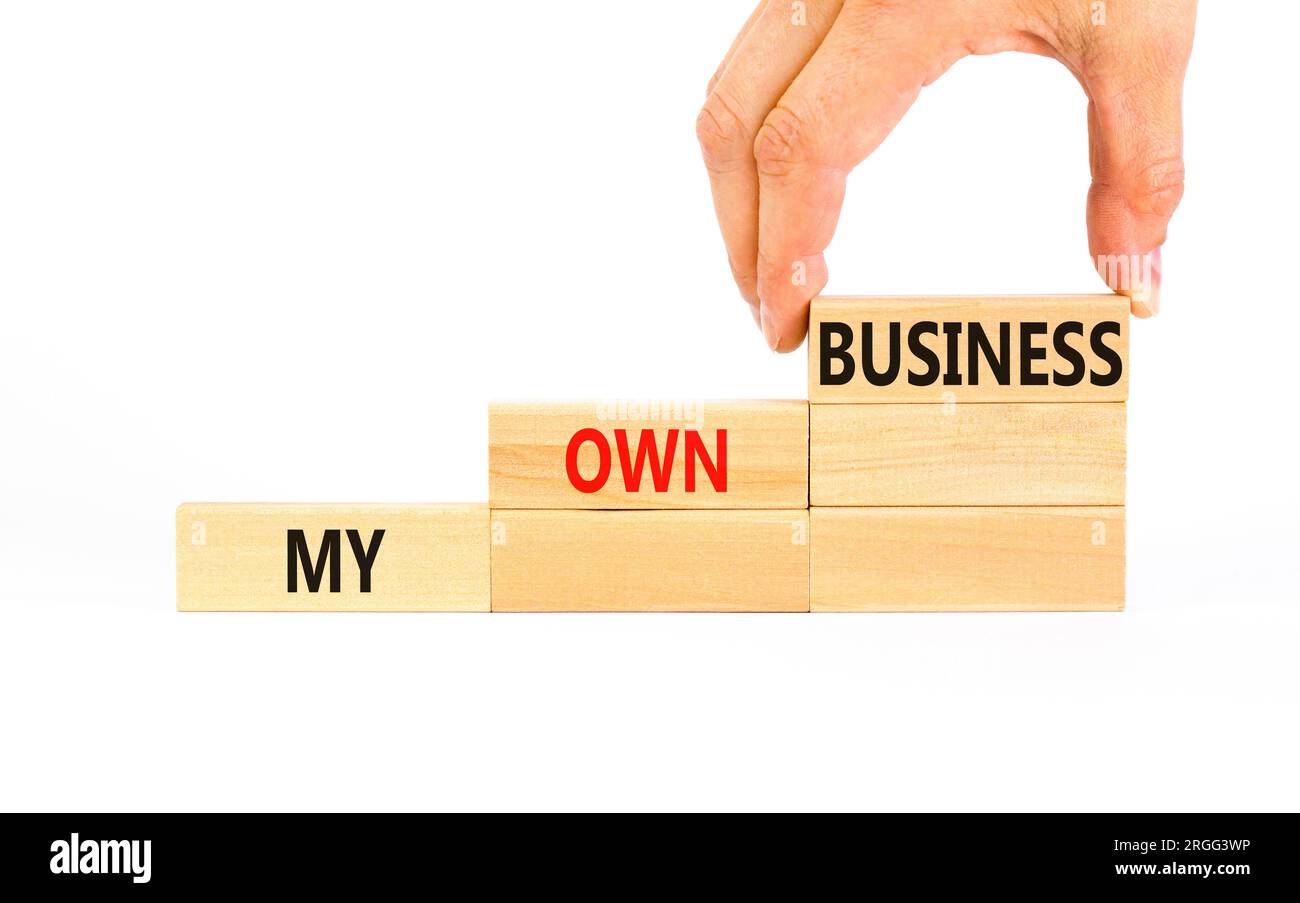 My own business symbol. Concept words My own business on wooden block ...
