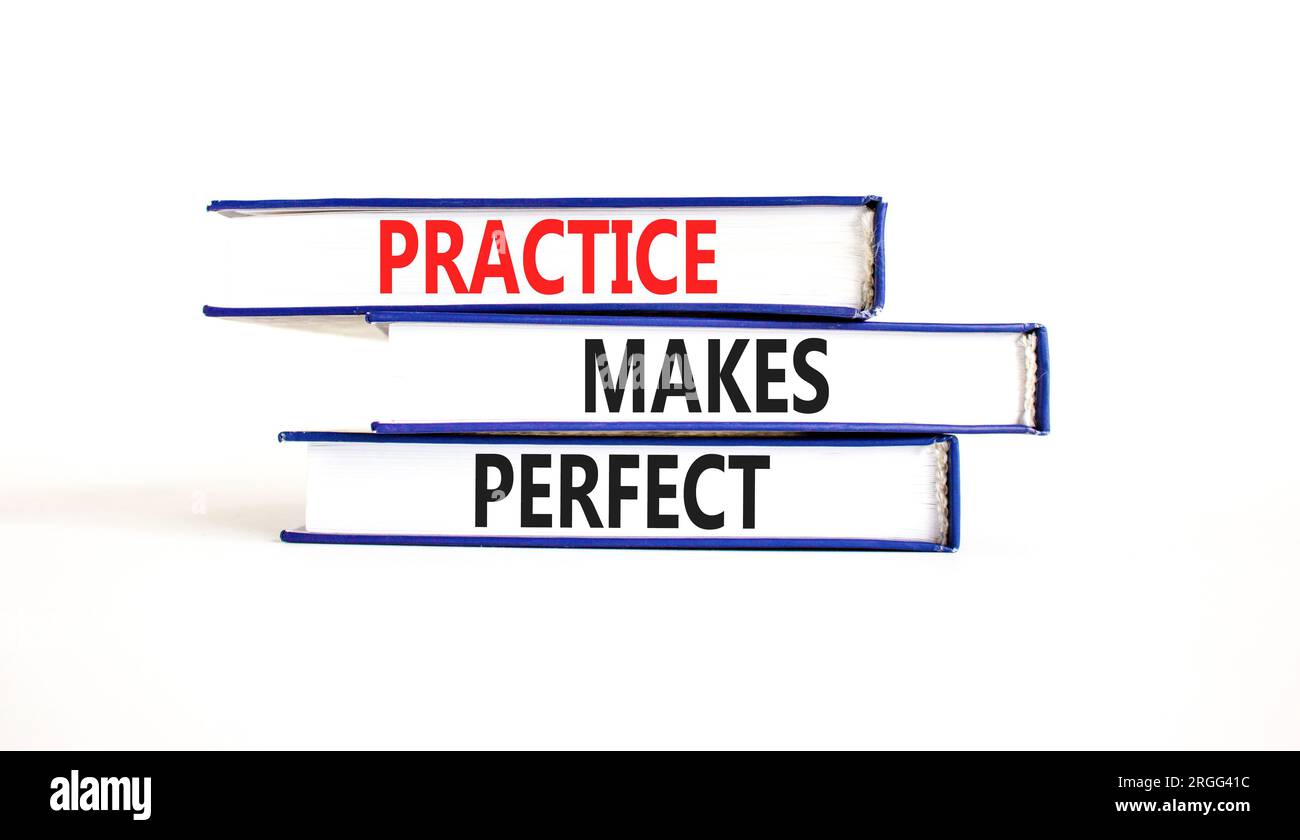 Practice makes perfect symbol. Concept words Practice makes perfect on ...