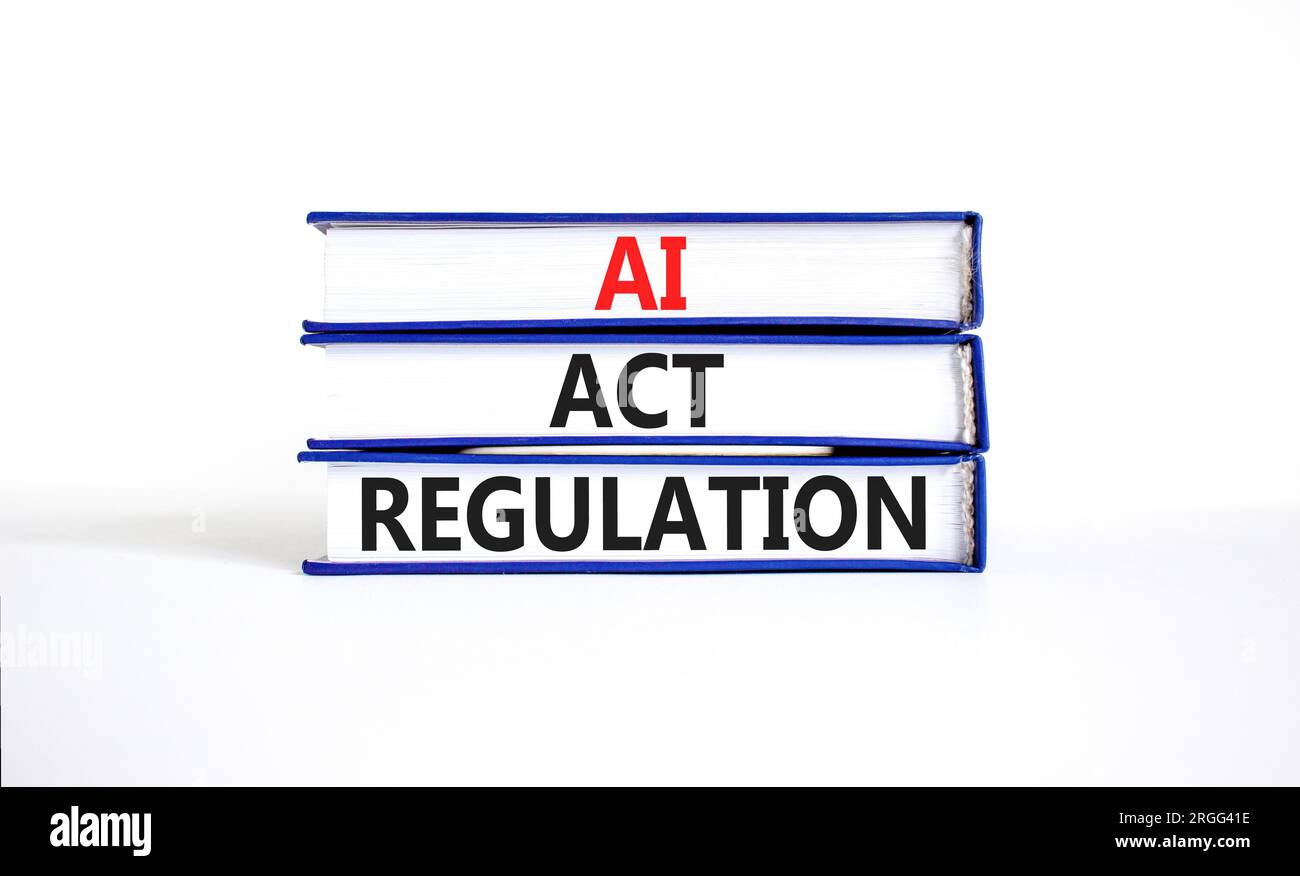 AI act regulation symbol. Concept words AI artificial intelligence act ...