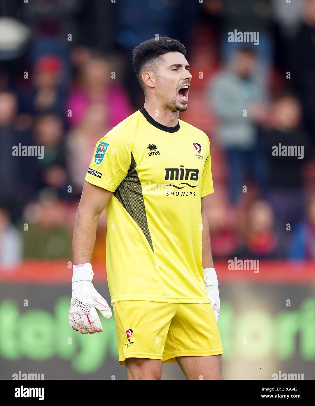 Cheltenham Town goalkeeper Luke Southwood during the Carabao Cup first ...