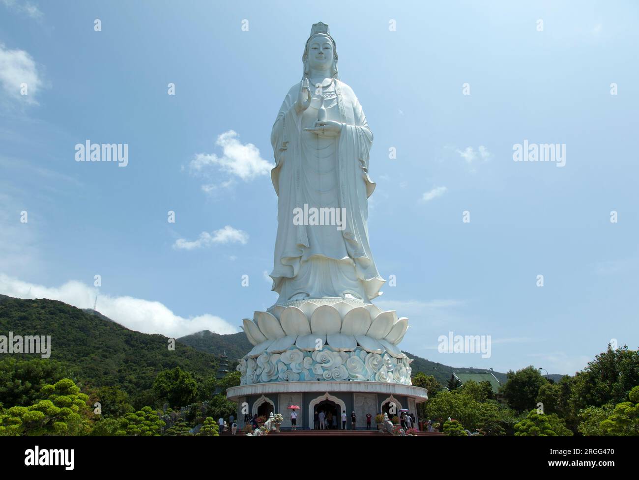 The view of 67 meters height Lady Buddha of Danang city, the tallest ...