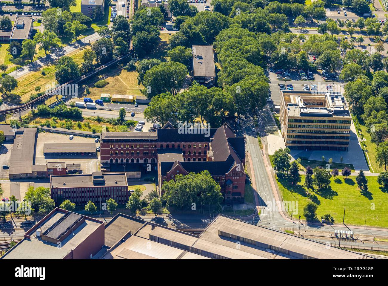 Former main administration building of august thyssen under monument ...