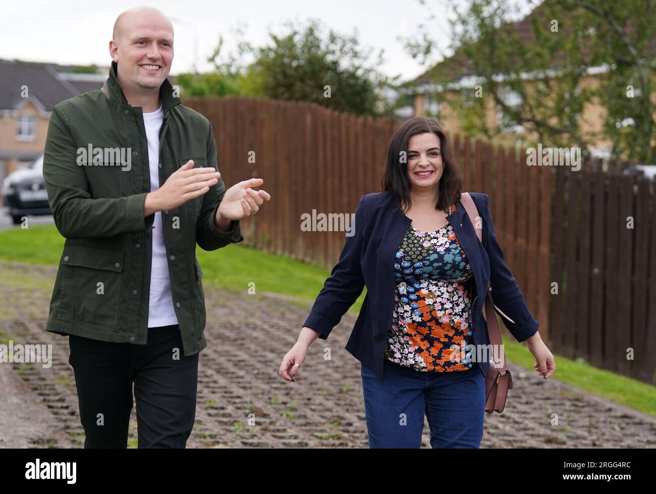 SNP Westminster leader Stephen Flynn with SNP candidate for Rutherglen ...