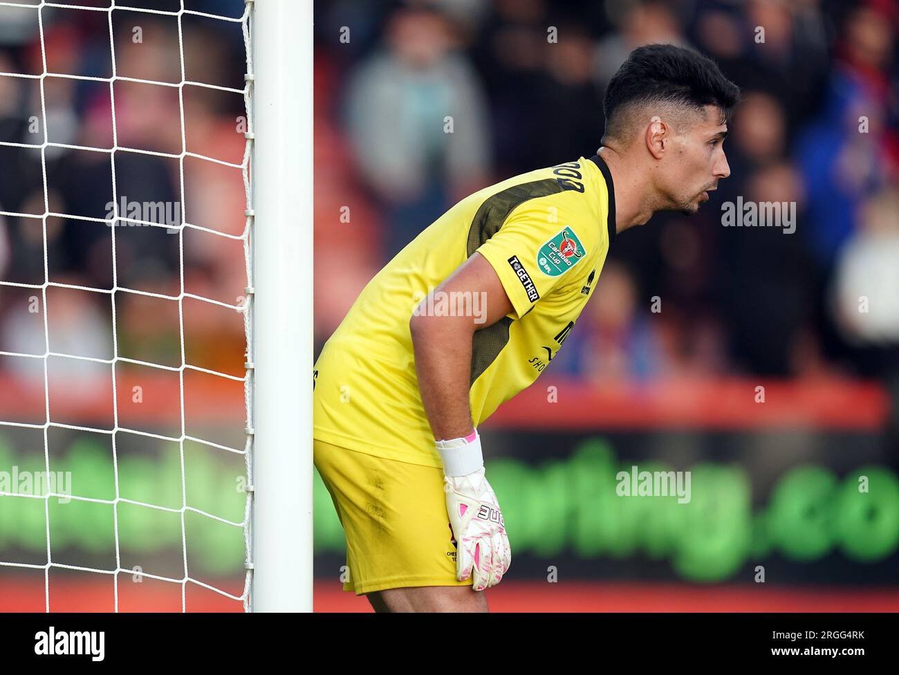 Cheltenham Town goalkeeper Luke Southwood during the Carabao Cup first ...