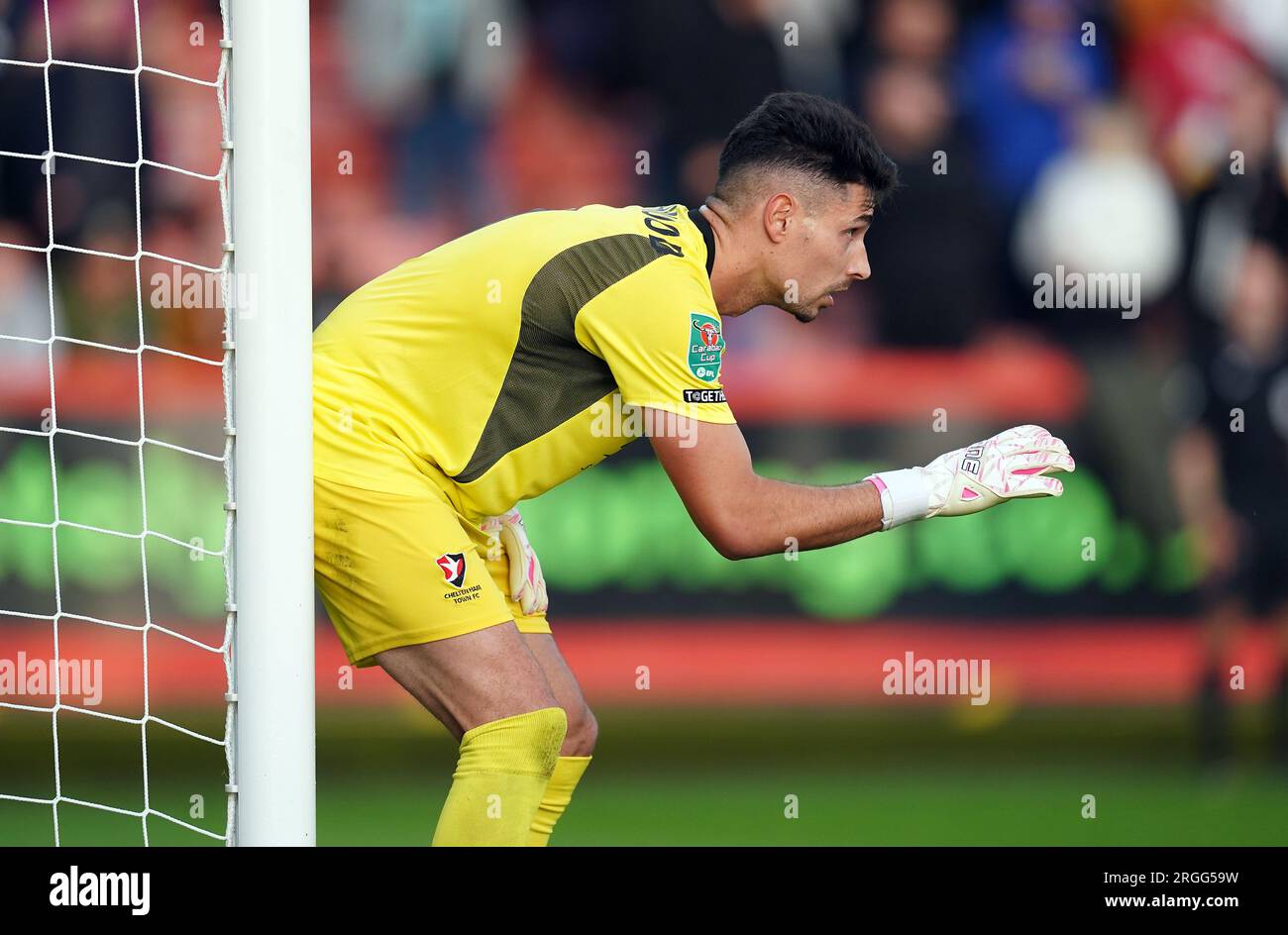 Cheltenham Town goalkeeper Luke Southwood during the Carabao Cup first ...