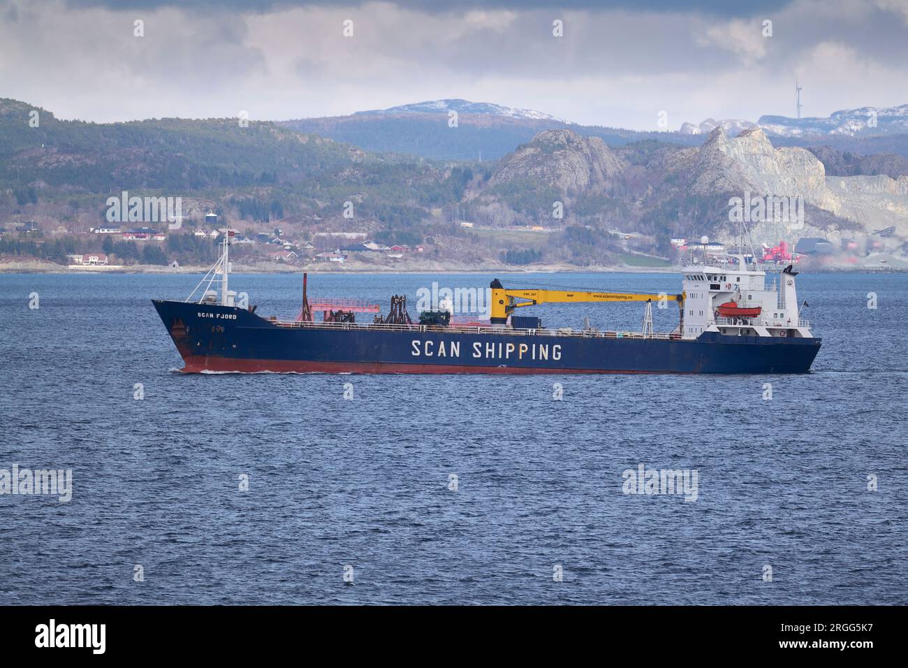 The Scan Shipping Cargo/Container Ship, SCAN FJORD, Underway At The ...