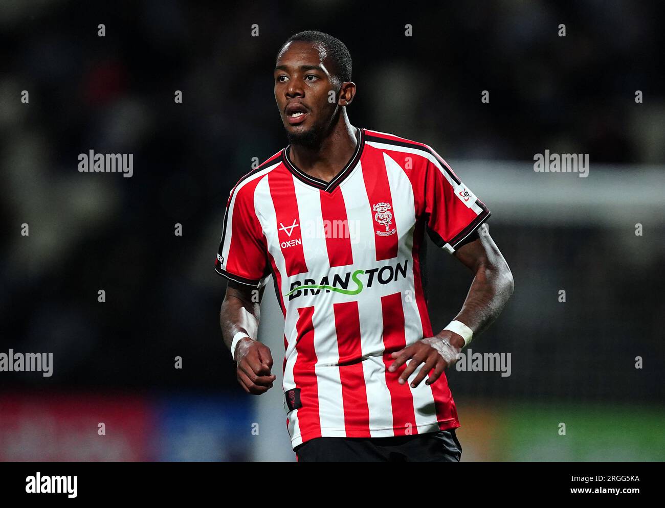 Lincoln City's Jaden Brown during the Carabao Cup first round match at ...