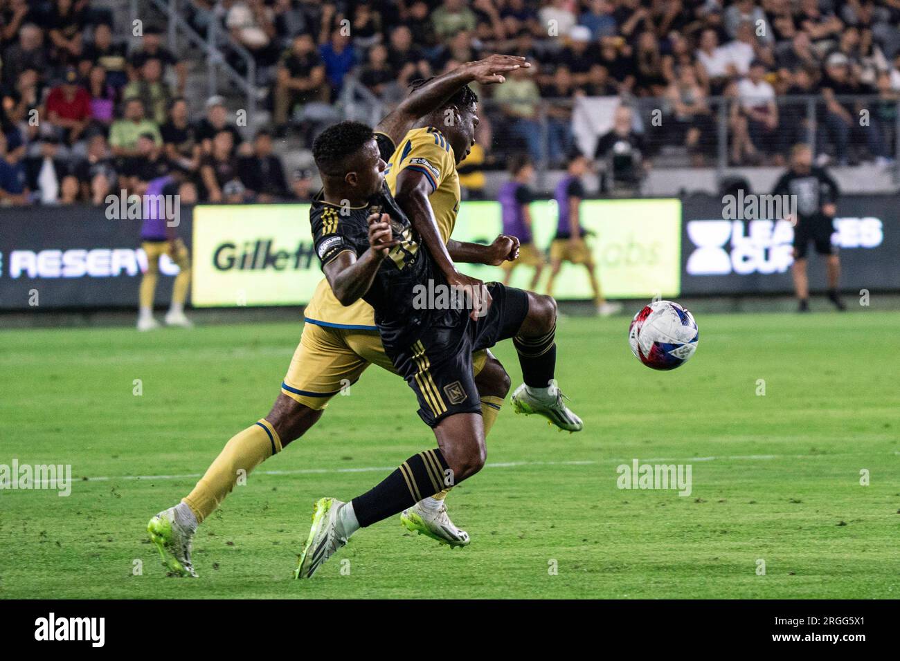LAFC defender Diego Palacios (12) and Real Salt Lake midfielder Emeka ...