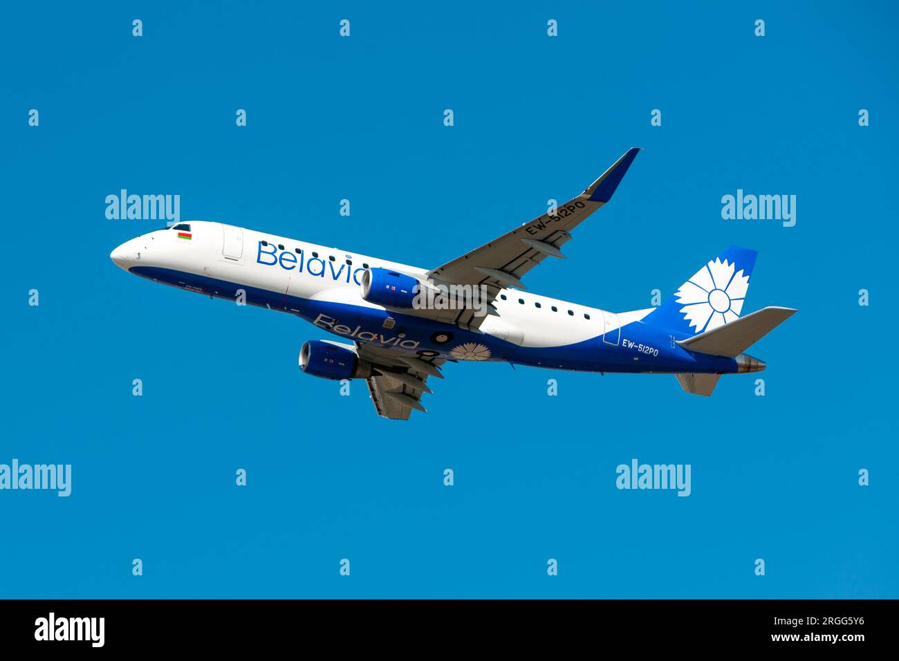 Boryspil, Ukraine - August 20, 2020: Airplane Embraer E175 (EW-510PO ...