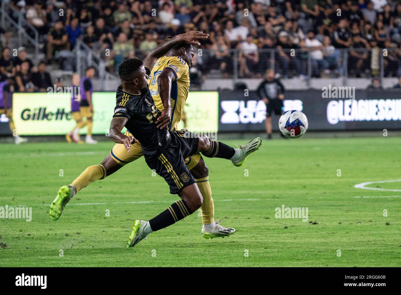 LAFC defender Diego Palacios (12) and Real Salt Lake midfielder Emeka ...