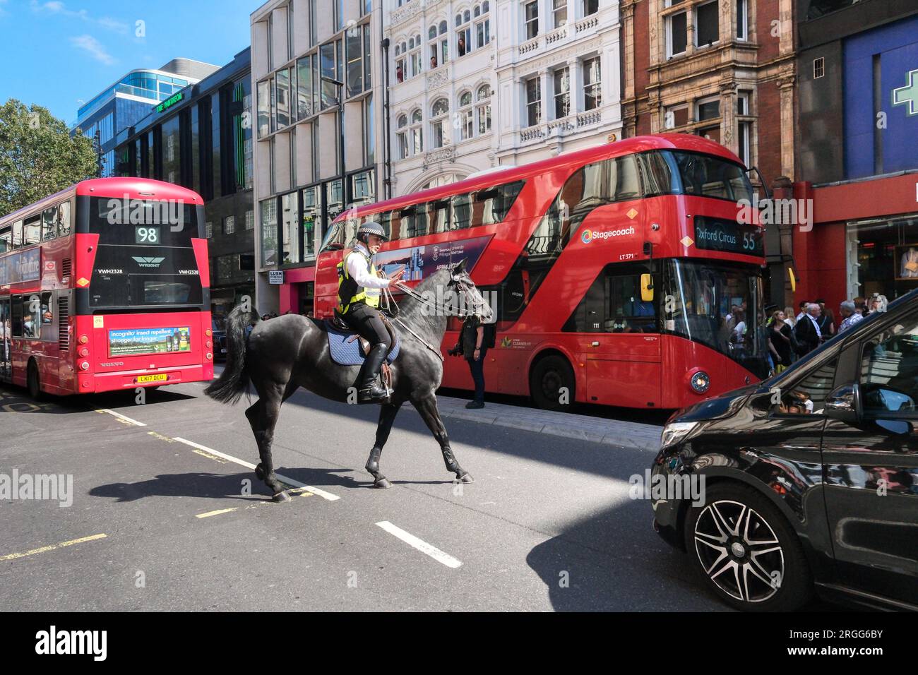 Oxford Street, London, UK. 9th Aug 2023. Police outside McDonald's on ...