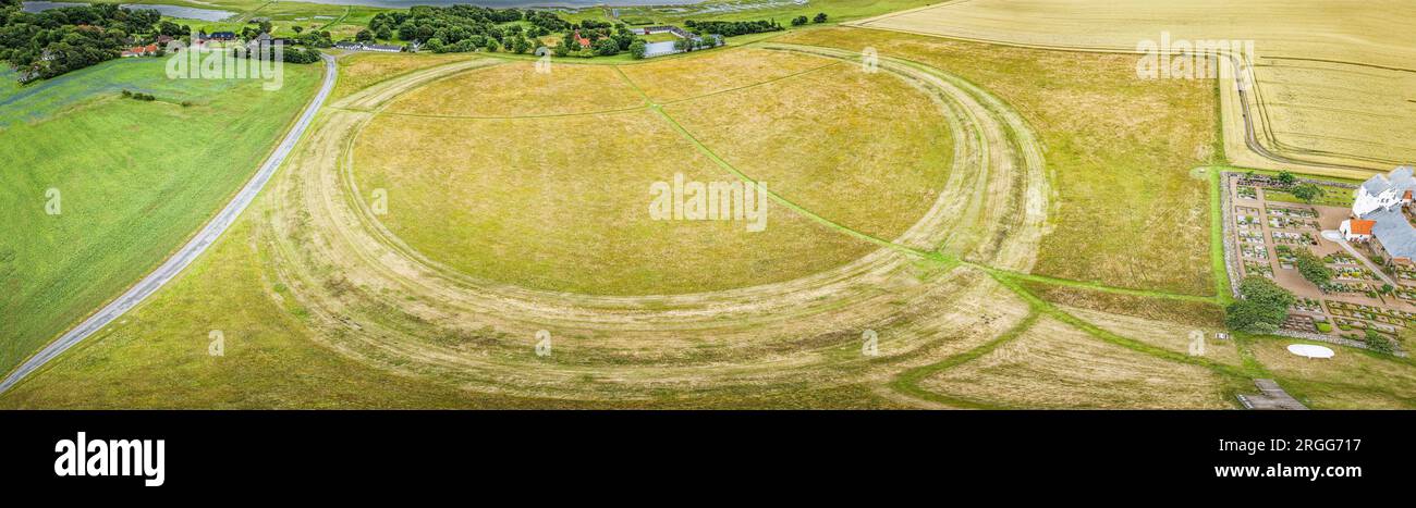 Aggersborg viking fortress in Thy rural Denmark Stock Photo - Alamy
