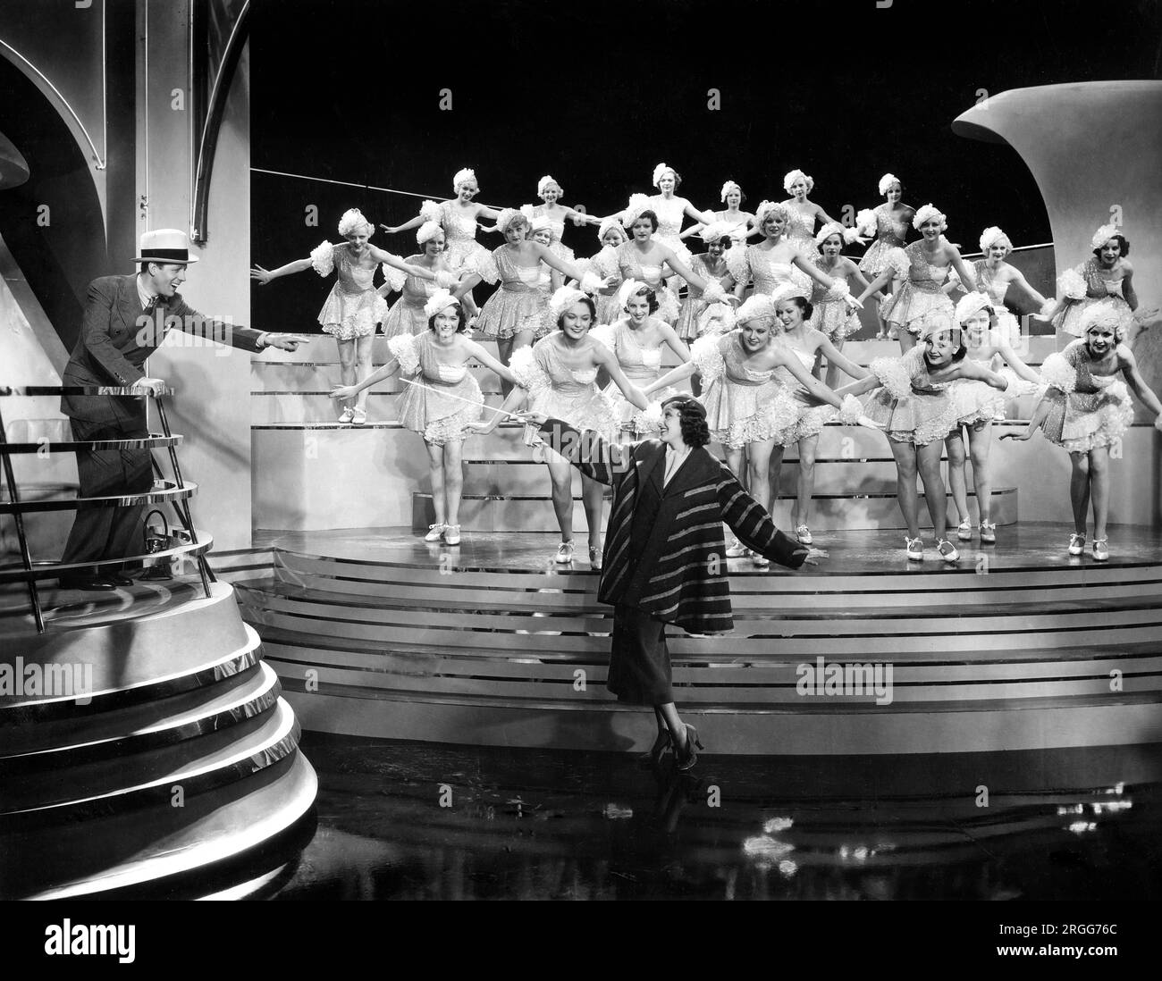 Rudy Vallee, Ann Dvorak, on-set of the Film, "Sweet Music", Warner Bros ...