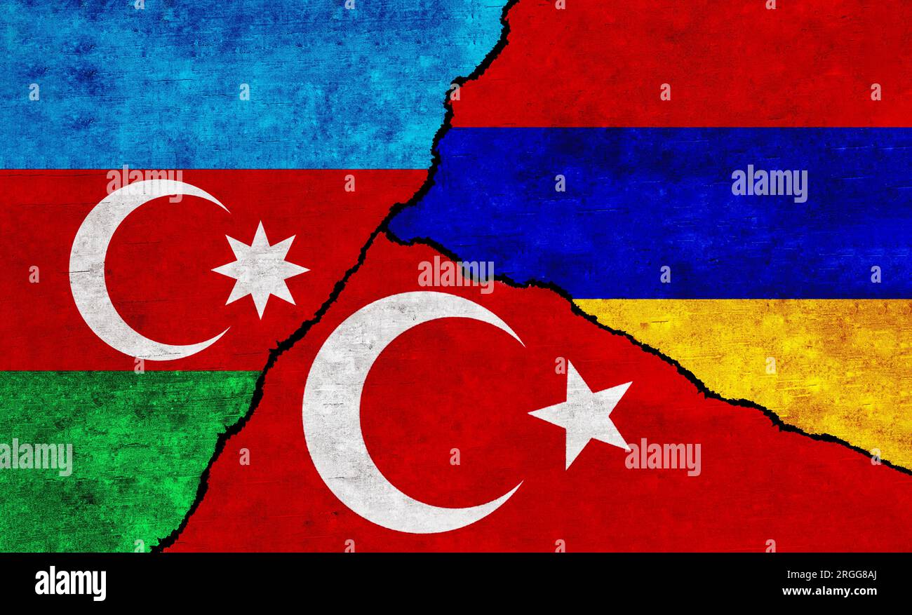 Flags of armenia and azerbaijan hi-res stock photography and images - Alamy