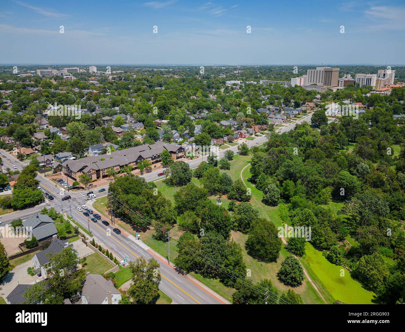 Aerial tulsa oklahoma city skyline hi-res stock photography and images ...