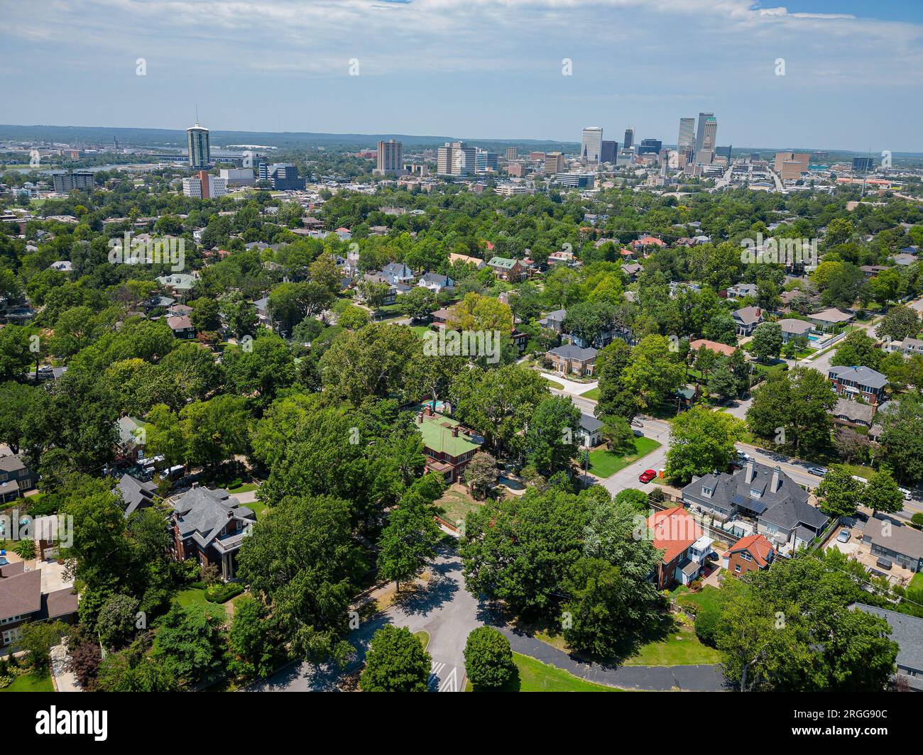 Aerial view of the Tulsa cityscape at Oklahoma Stock Photo - Alamy