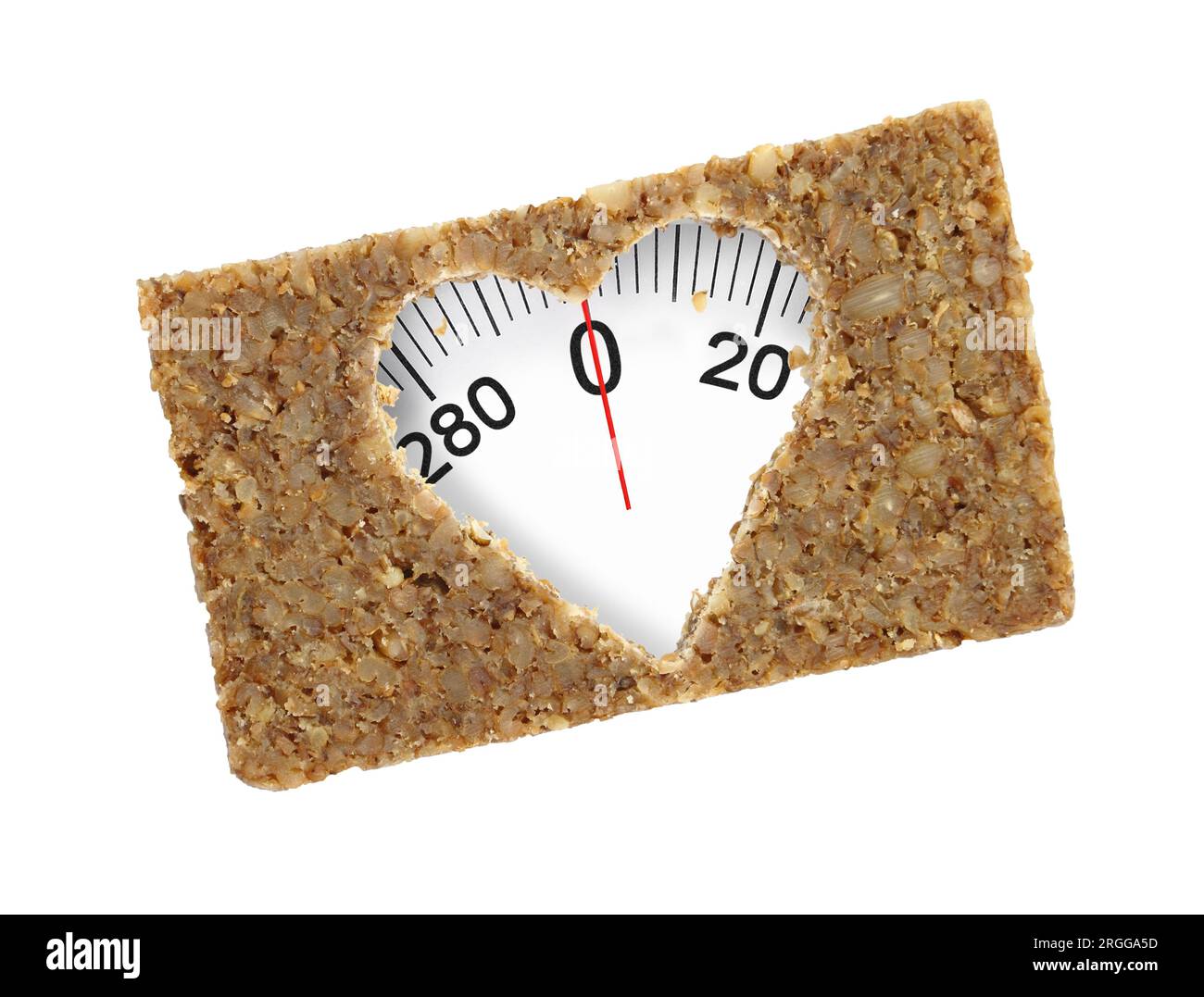 Bread and weight scale isolated on transparent white background Stock ...