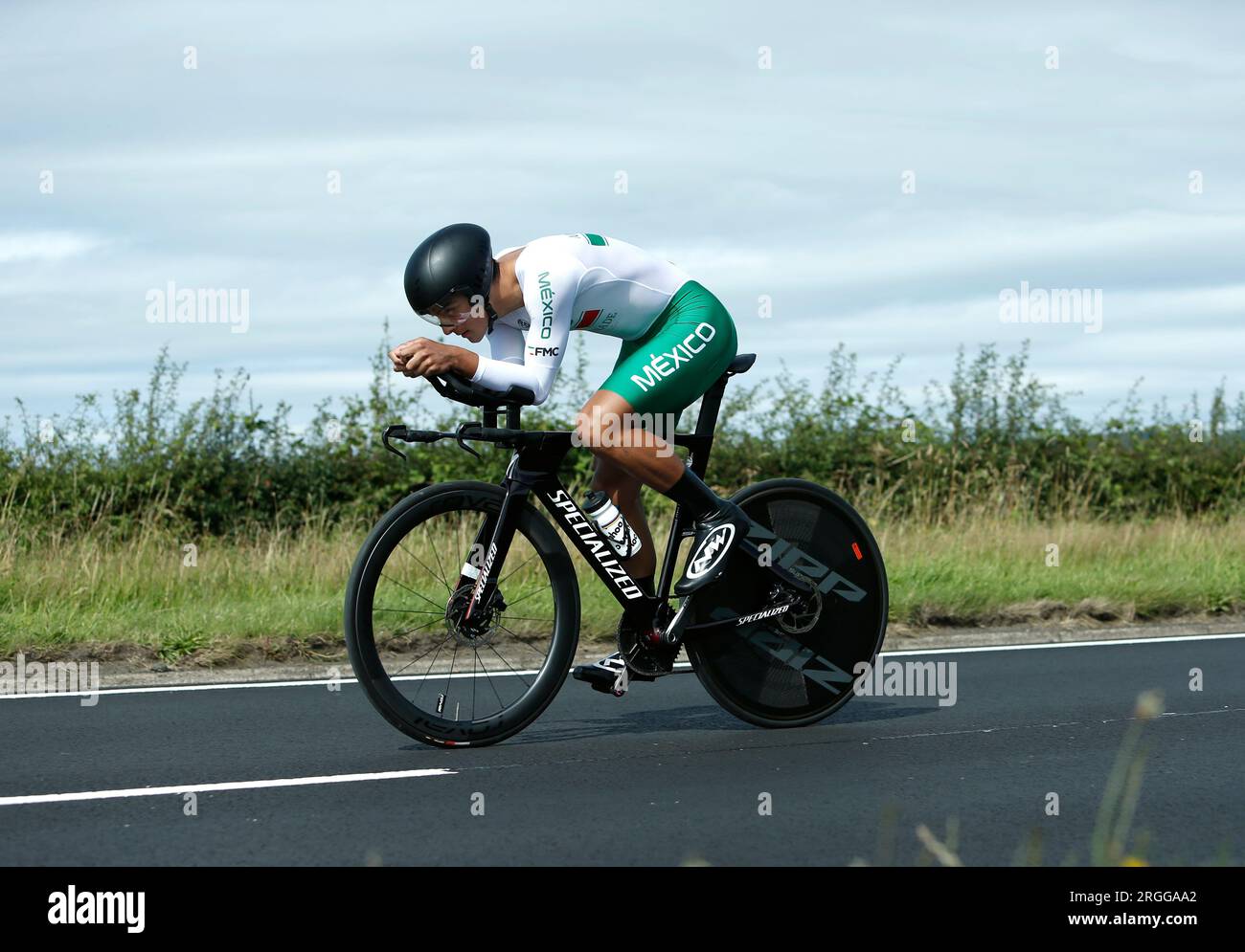 Mexico's Jose Juan Prieto de Luna in the Men Under 23 Individual Time Trial race during day ...