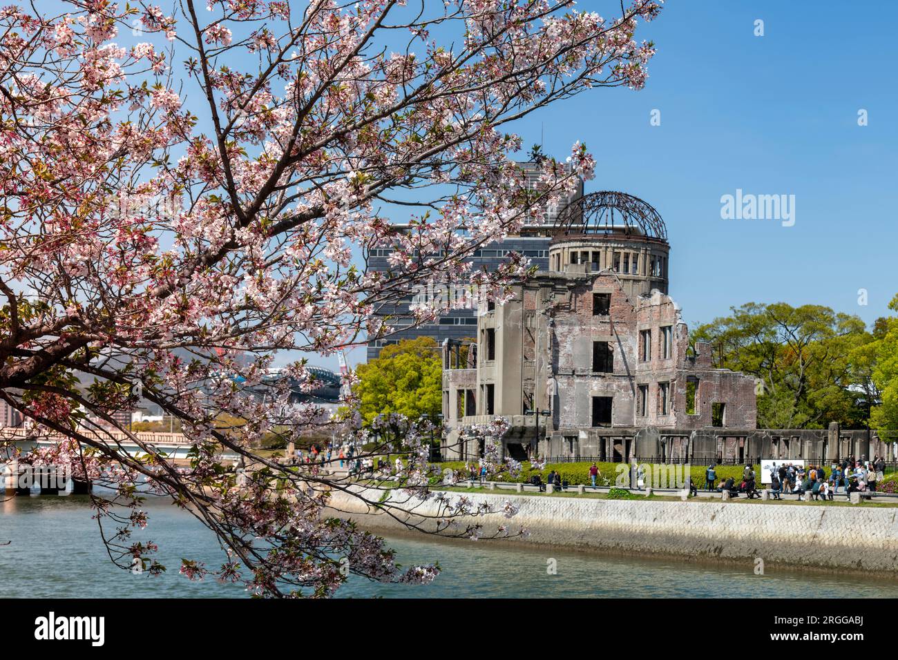 Hiroshima, Japan-April 9, 2023; View of the Atomic Bomb or Genbaku Dome ...