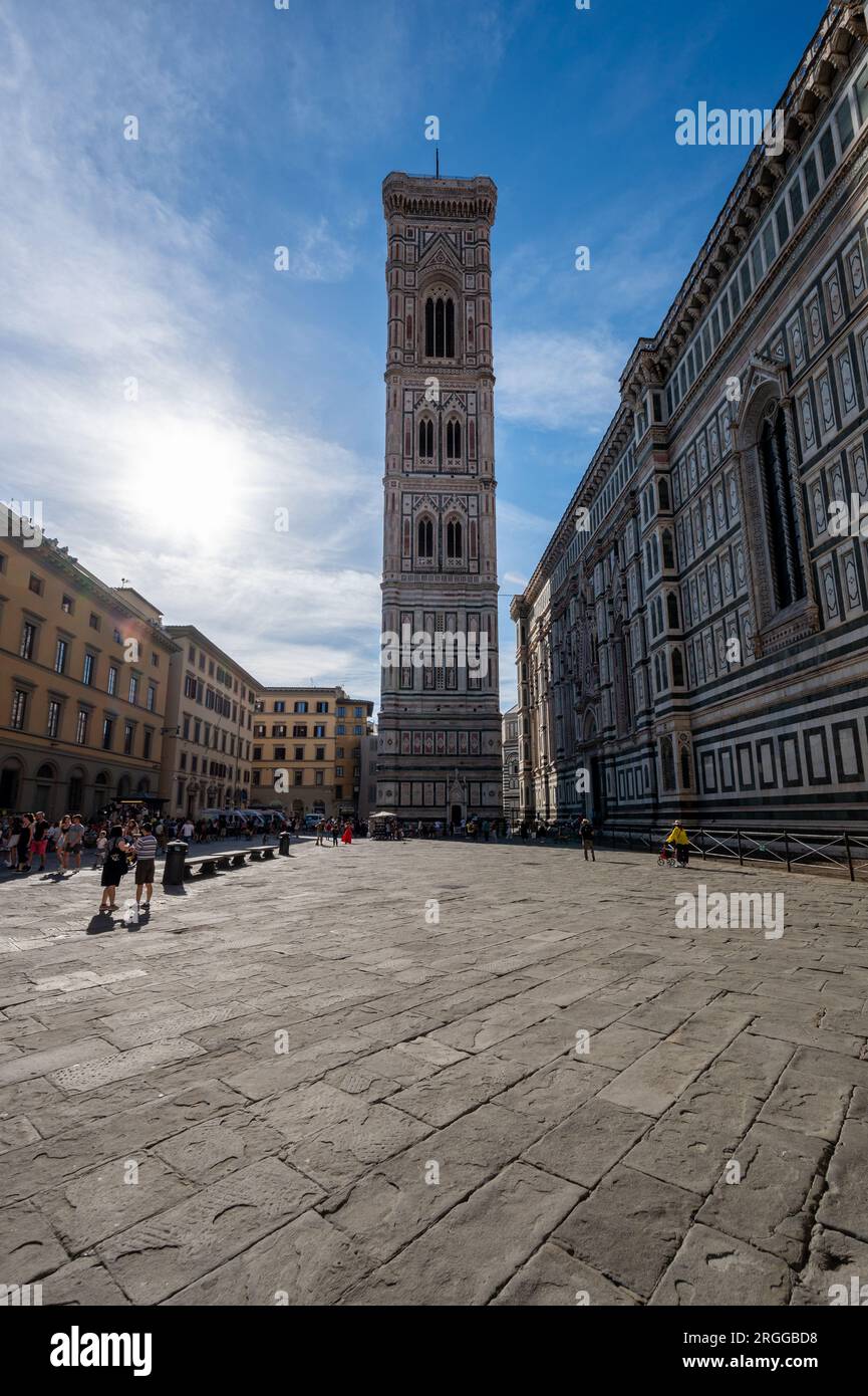 Milan, Italy - Sep 5, 2022: Tourist visiting around Florence Cathedral ...