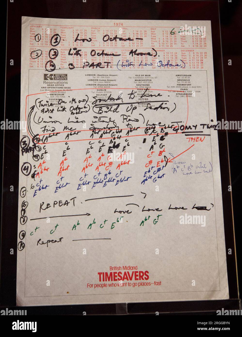 song construction - up for auction at Sotheby's Freddie Mercury: A ...