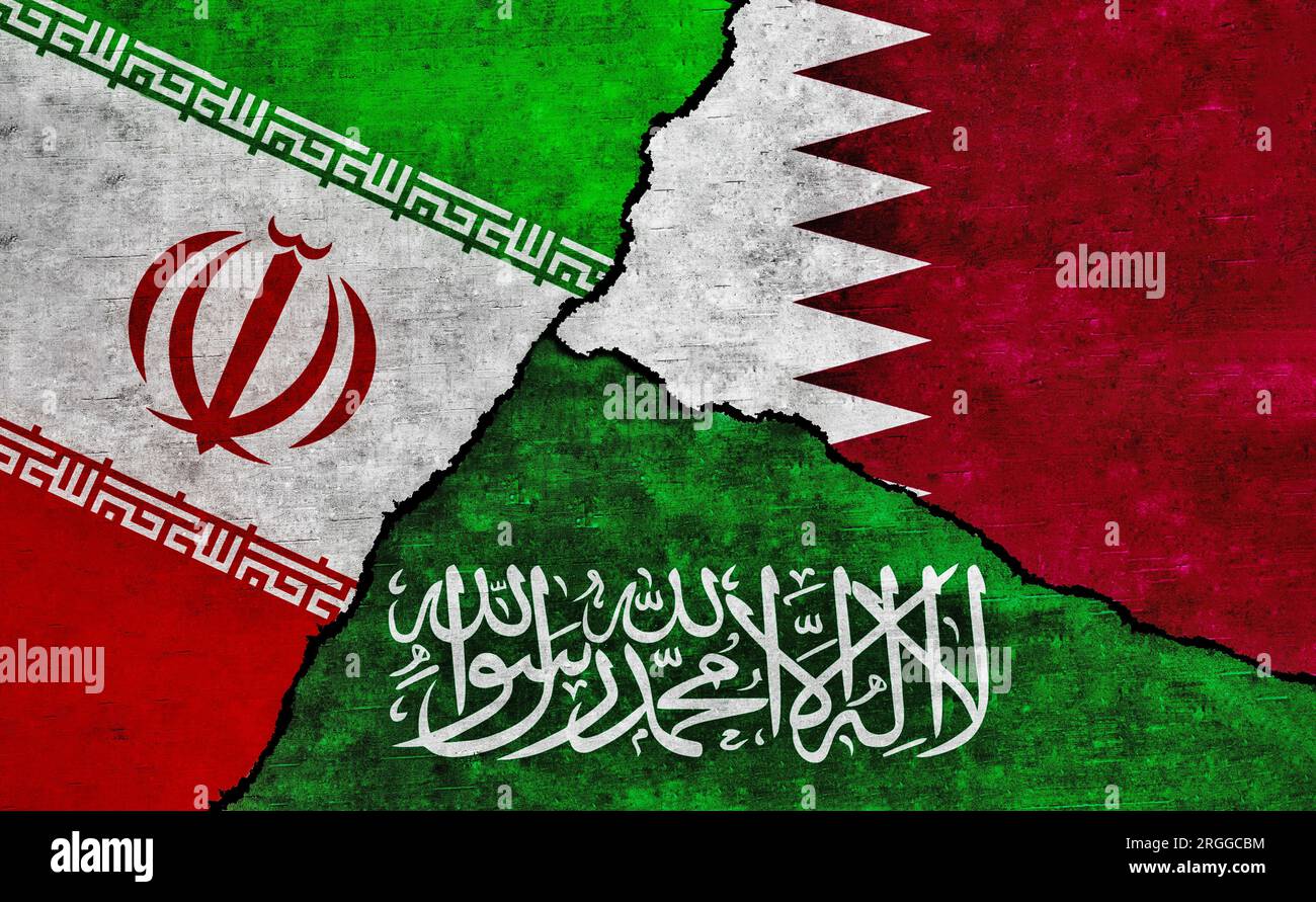 Qatar iran flag hi-res stock photography and images - Alamy
