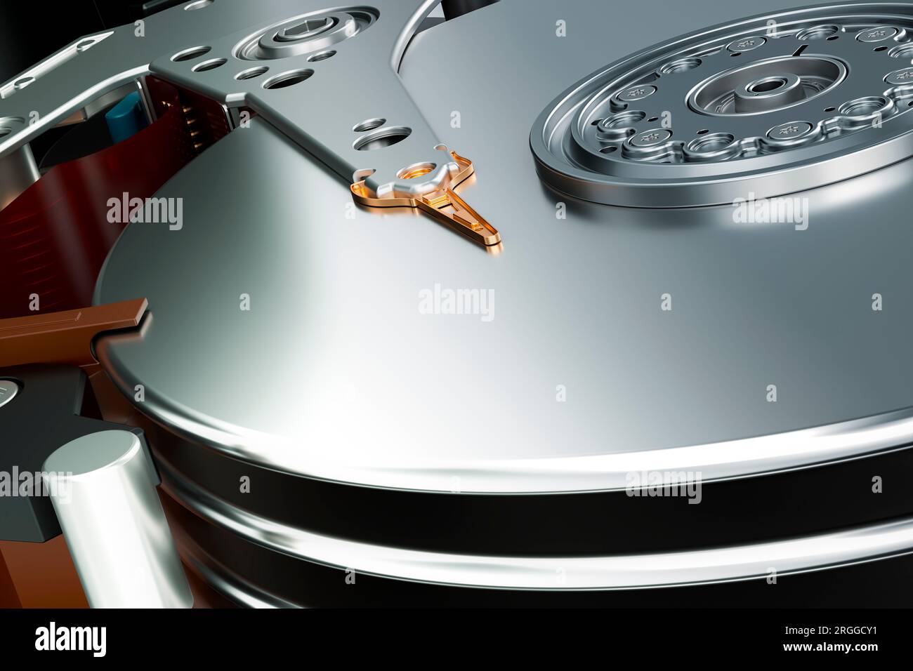 Hard Disk Drive view inside, 3D rendering Stock Photo - Alamy