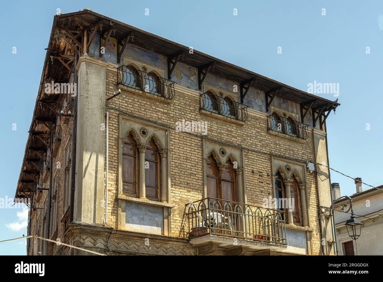 Old brick building with liberty style architectural influences and ...