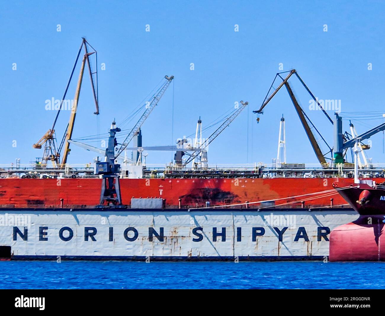Onex Neorion Shipyard, Ermopouli harbor, Syros island, Greece, Southern ...