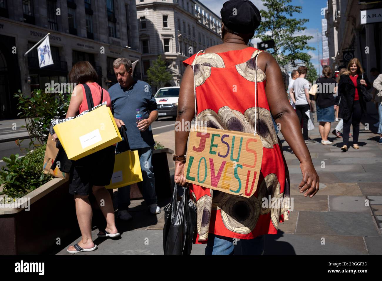 Jesus walks along london street hi-res stock photography and images - Alamy