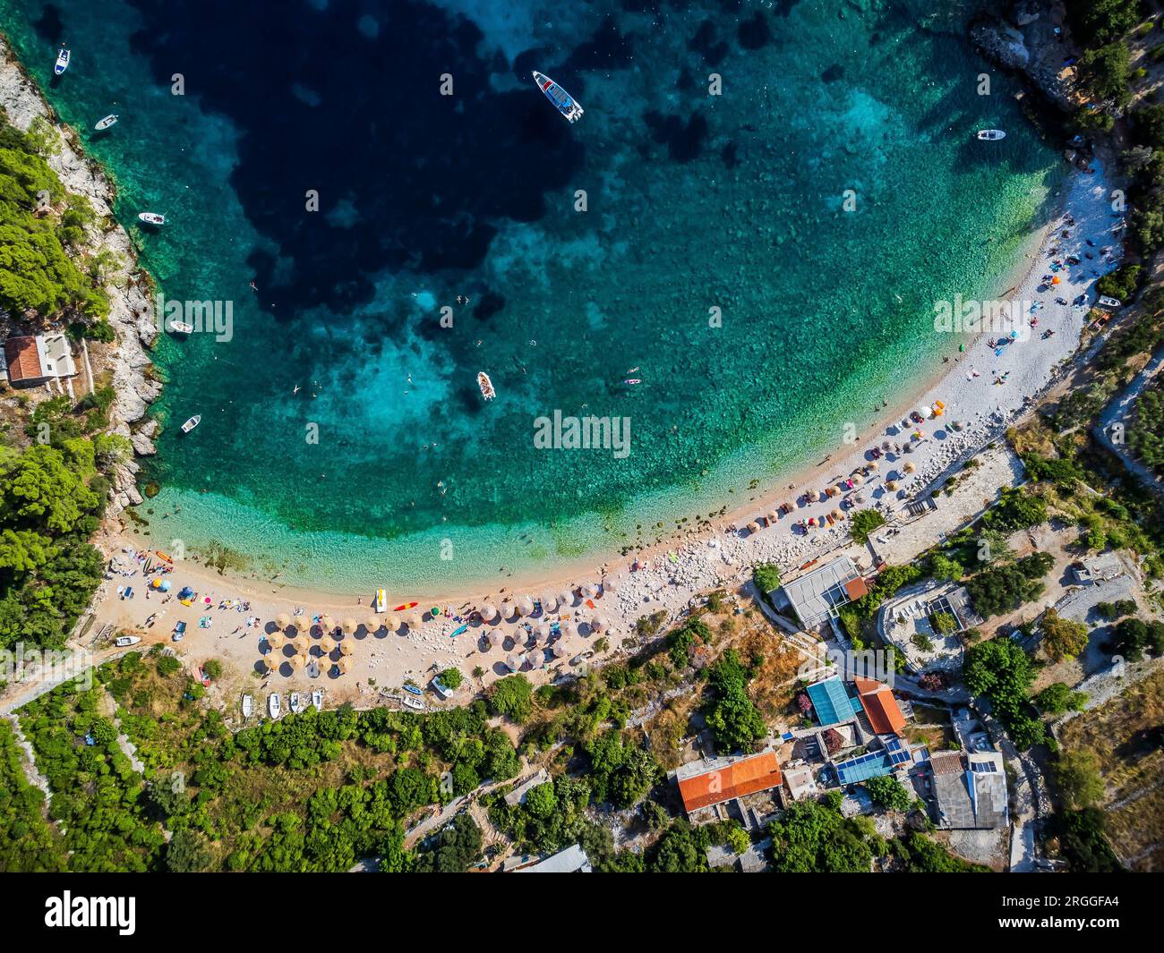 Split, Croatia. 30th July, 2023. Aerial photo taken on July 30, 2023 ...