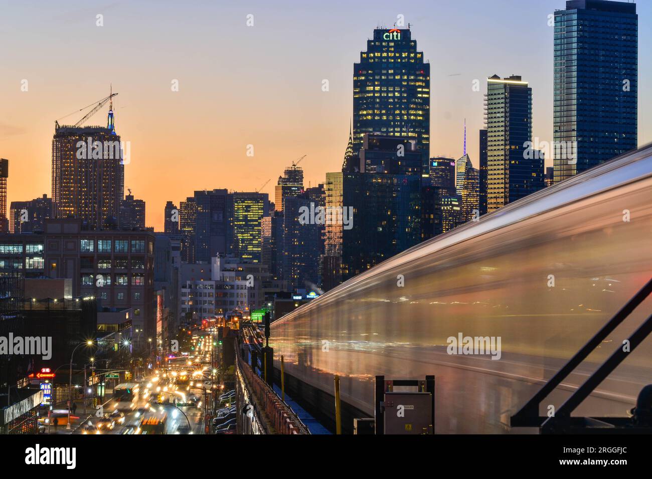 Moving train long exposure train shot Stock Photo - Alamy