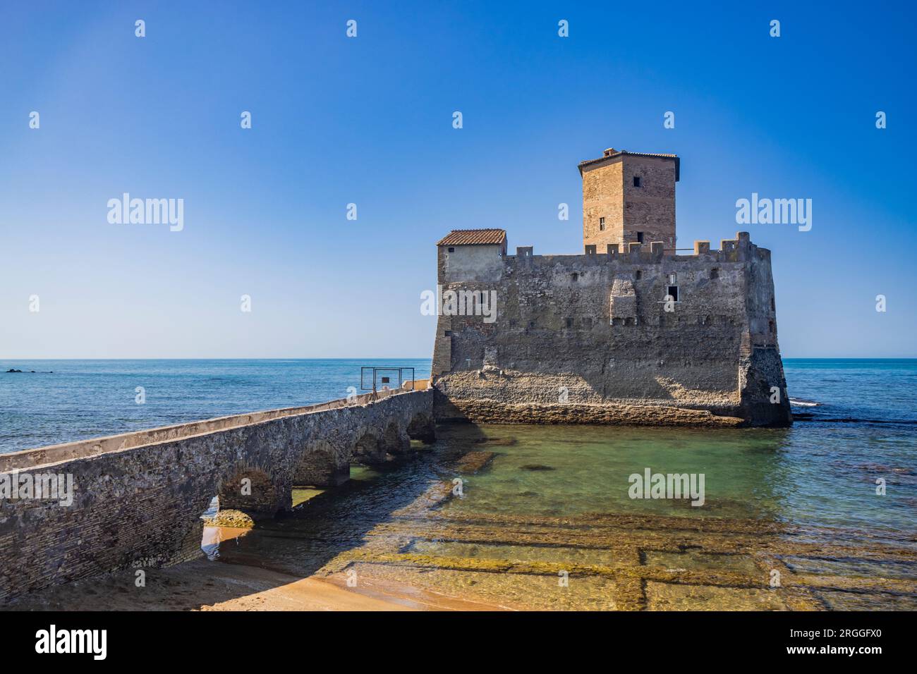 The Torre Astura nature reserve, in Nettuno. The ancient castle on the ...
