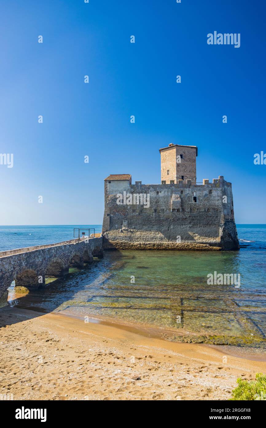 The Torre Astura nature reserve, in Nettuno. The ancient castle on the ...