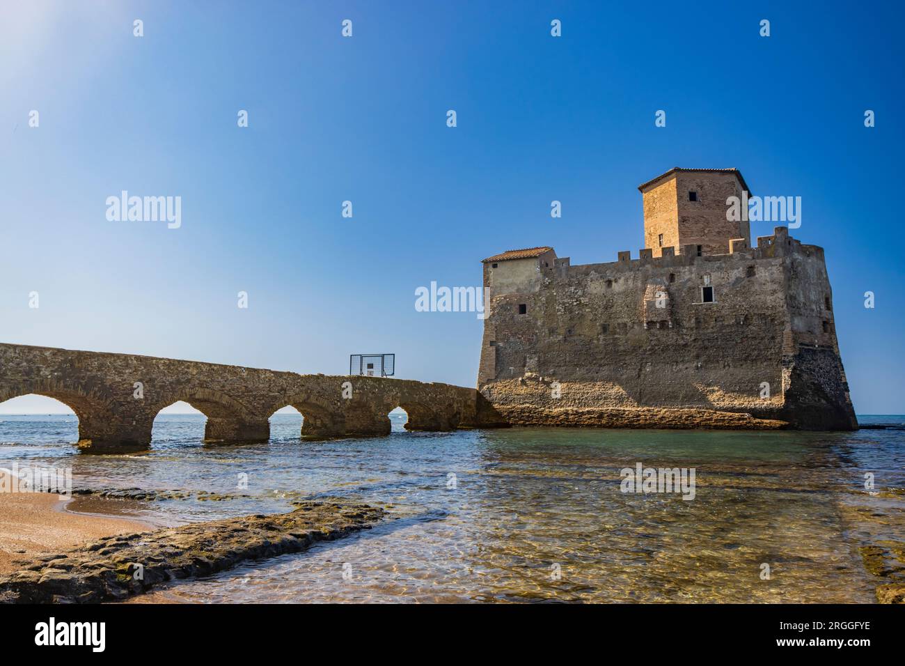 The Torre Astura nature reserve, in Nettuno. The ancient castle on the ...