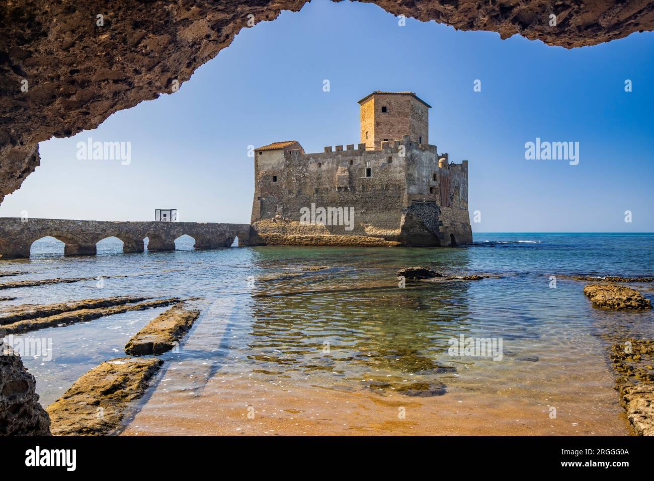 The Torre Astura nature reserve, in Nettuno. The ancient castle on the ...