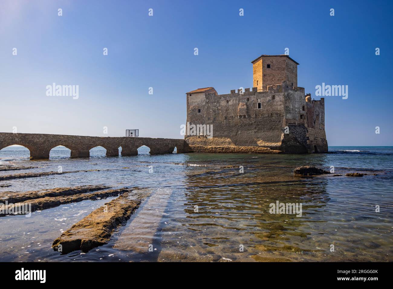 The Torre Astura nature reserve, in Nettuno. The ancient castle on the ...