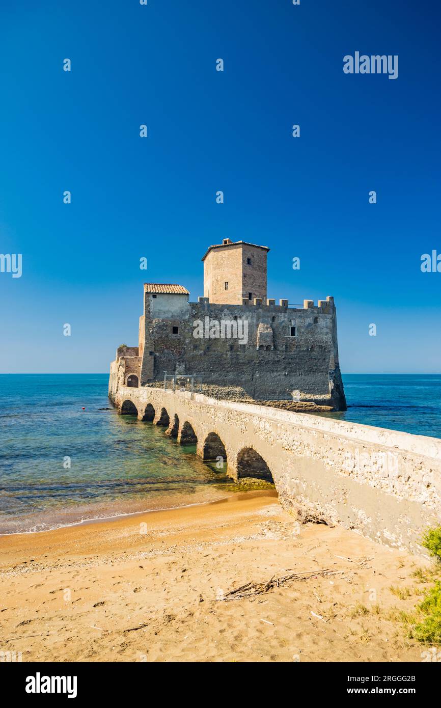 The Torre Astura nature reserve, in Nettuno. The ancient castle on the ...